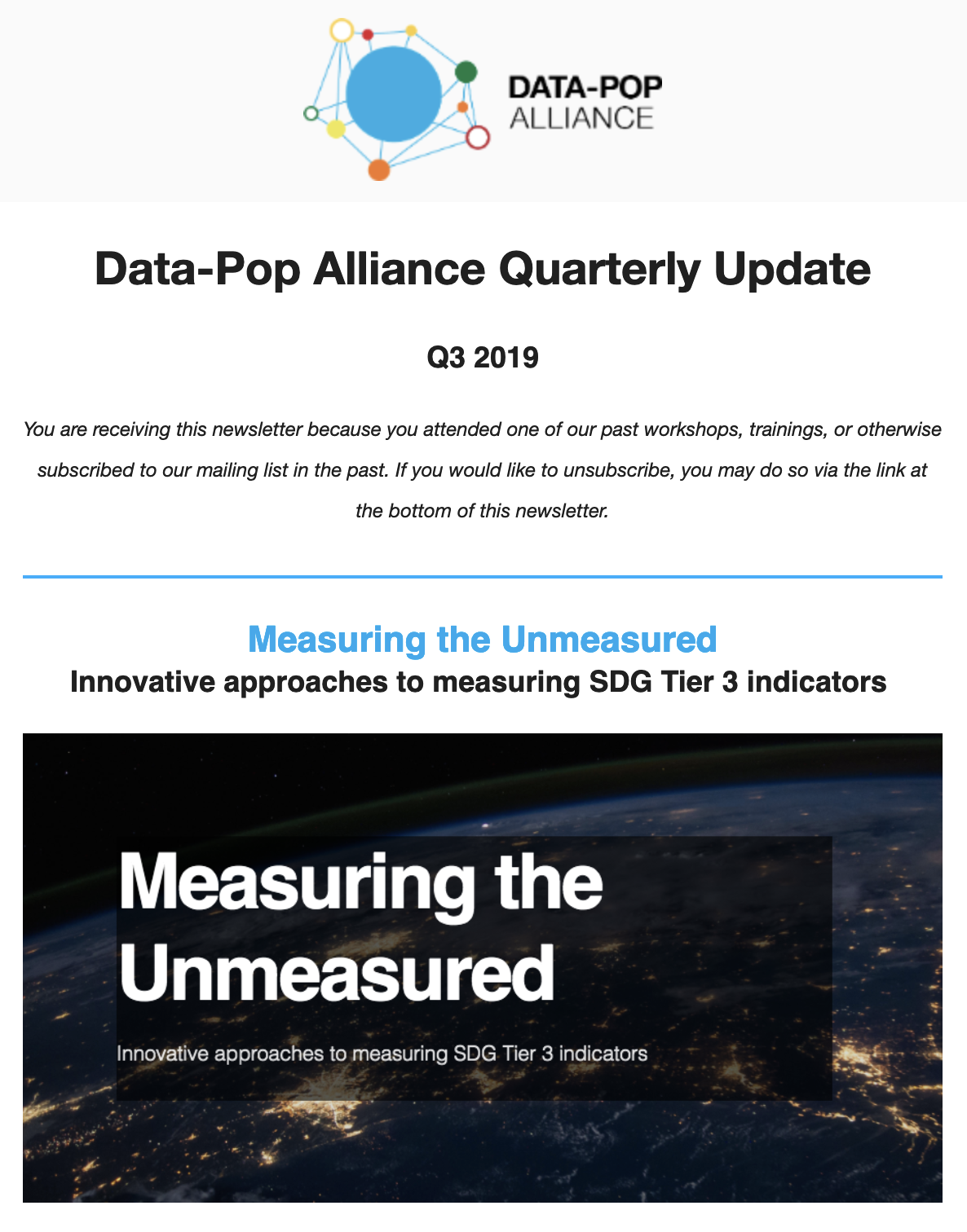 Annual Reports & Newsletters | Data-Pop Alliance