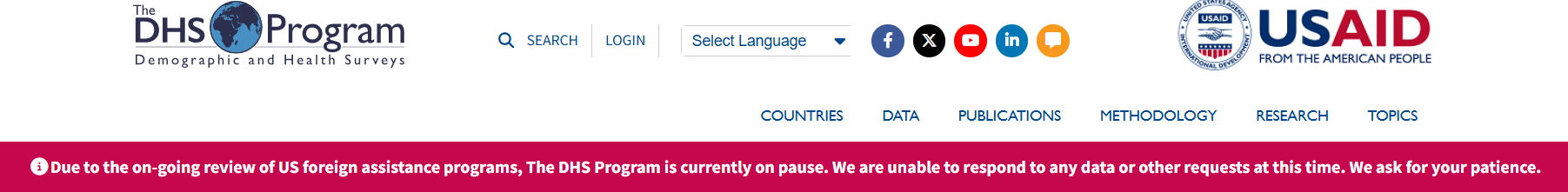 Pausing Progress: The Uncertain Future of the DHS Program - Data-Pop ...